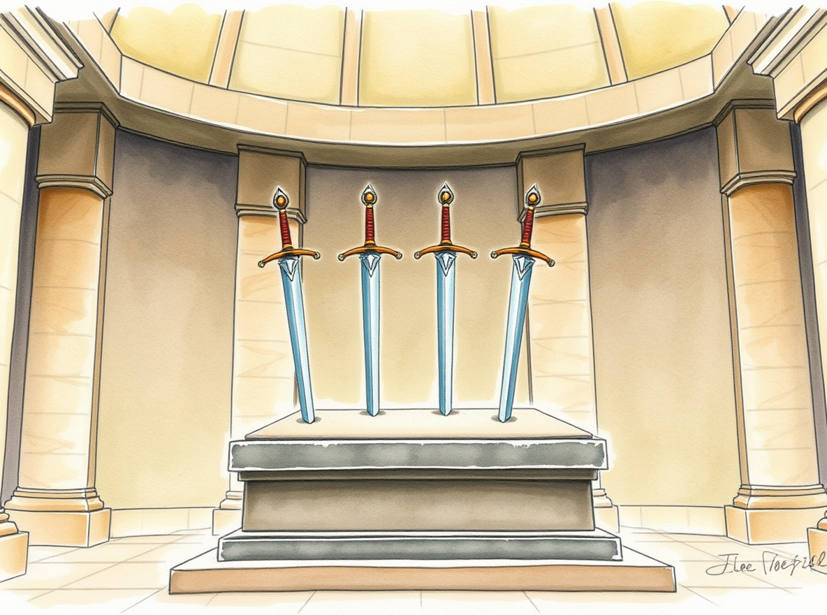Tarot Encyclopedia – The Four of Swords | Moderately Quick Silver